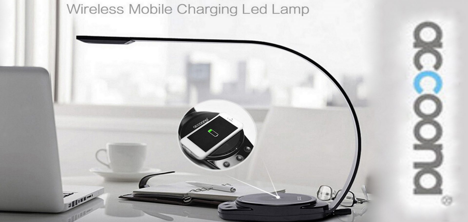 Accoona- A Wireless Mobile Charging LED Lamp