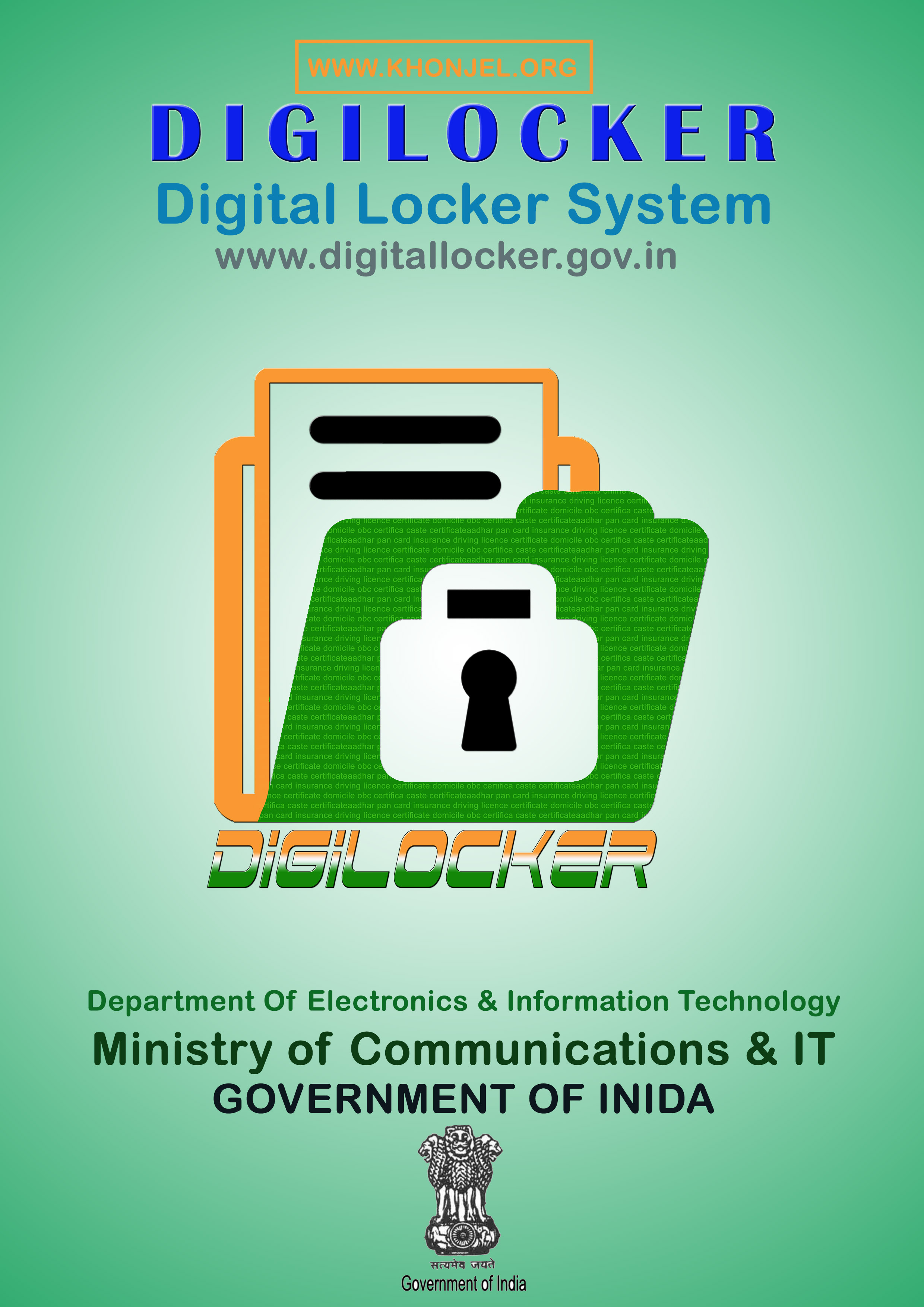 DigiLocker with E-Vault and Free cloud storage service from Govt. of India